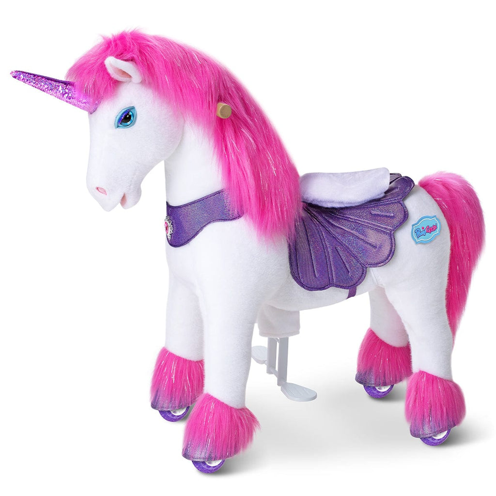 Pink and Purple Unicorn Rideable Toy for Kids | Model Y | PonyCycle ...